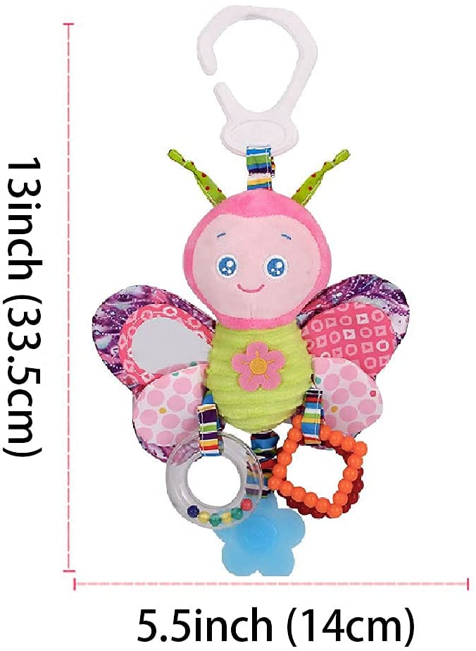 Baby Car Toys Stroller Plush Toy Animal Stuffed Hanging Soothing Toys ...